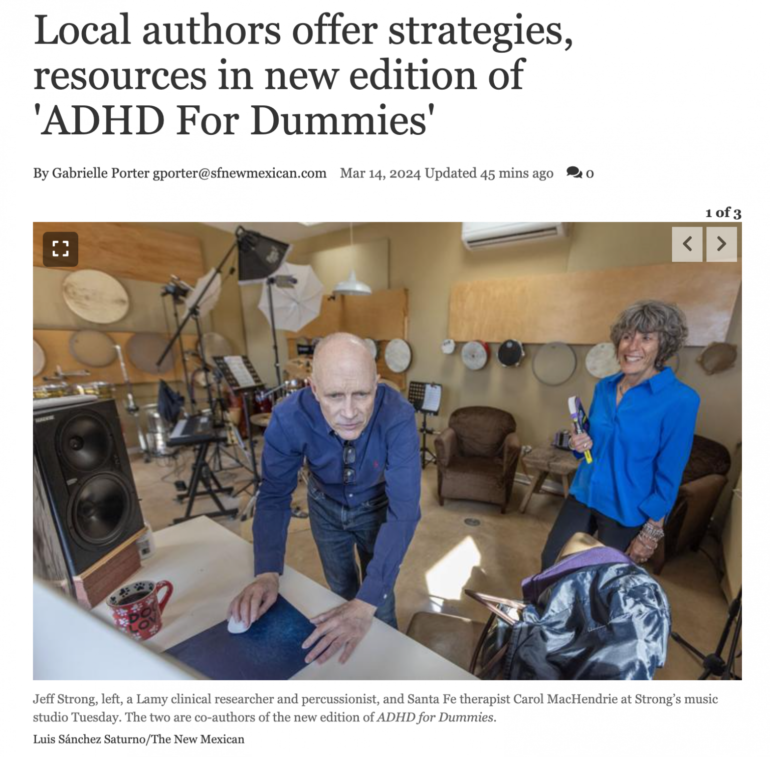 ADHD for Dummies 2nd Edition Featured in Santa Fe New Mexican Article ...